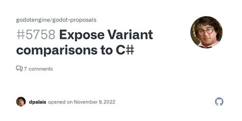 Expose Variant Comparisons To C · Issue 5758 · Godotenginegodot Proposals · Github