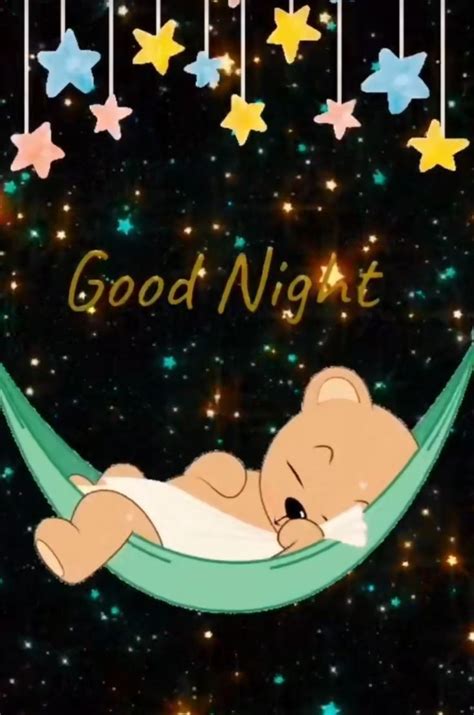 Good Night Teddy Bear In Hammock Goodnight Cute Images  Goodnight