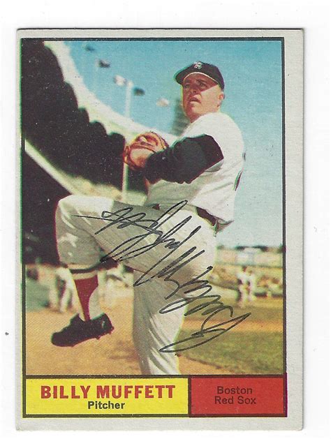 Autographed Billy Muffett 1961 Topps Card Main Line Autographs