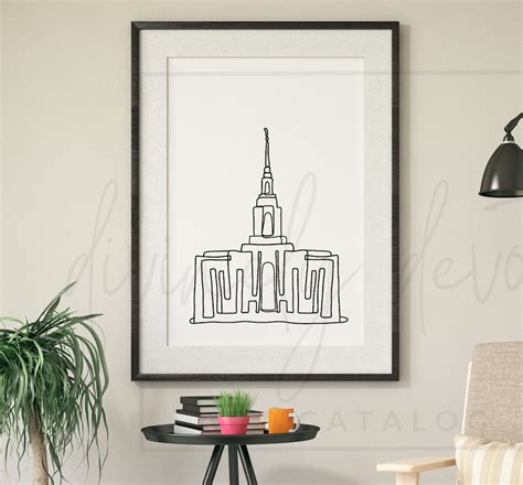 Lds Temple Drawing One Line Drawing Red Cliffs Utah Temple Wedding