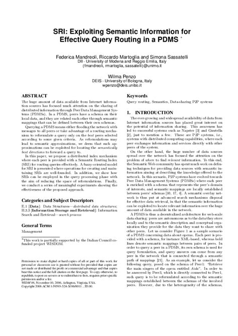 pdf sri exploiting semantic information for effective query routing