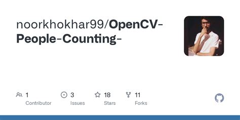 Opencv People Counting Finalcountpy At Main · Noorkhokhar99opencv People Counting · Github