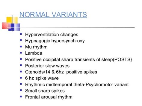 Artifacts And Normal Variants In Eeg Artifacts And Normal Variants In Eeg