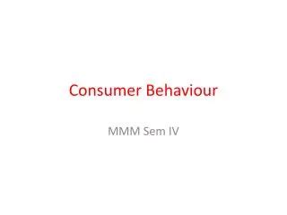 PPT Introduction To Consumer Behaviour PowerPoint Presentation Free