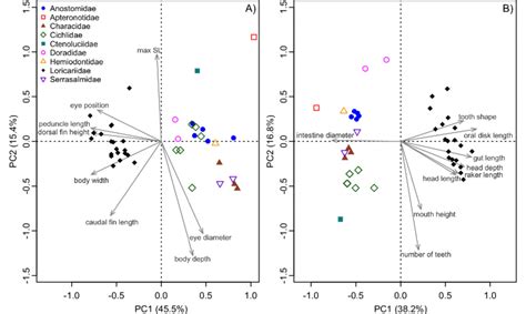 Plot Of Principal Components Analysis Pca Based On Functional Traits Download Scientific