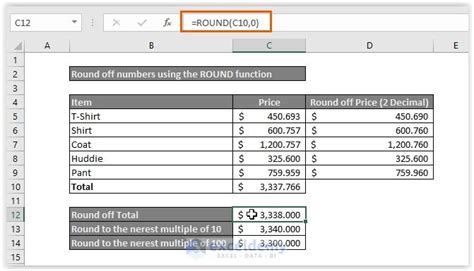 How To Round Off Numbers In Excel 4 Easy Ways Exceldemy