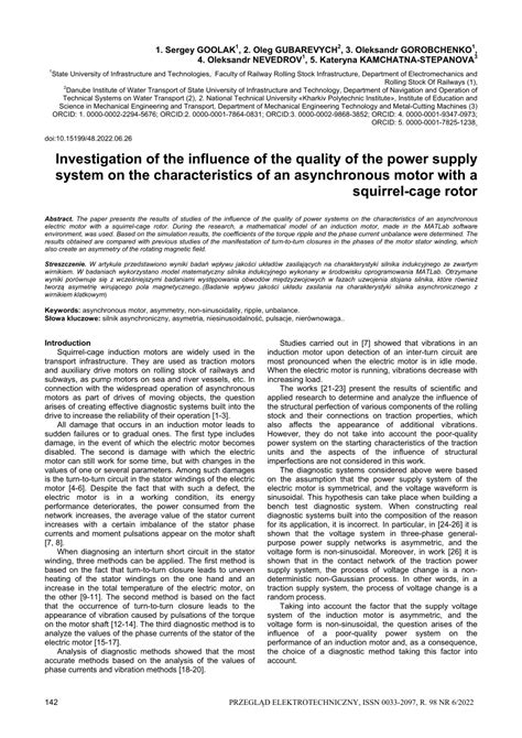 Pdf Improvement Of The Model Of An Asynchronous Traction Motor Of An Electric Locomotive By
