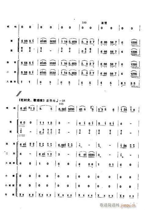 公社一片新气象 唢呐独奏曲 民族管弦乐队伴奏 歌谱简谱网