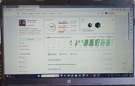 prajwal hirkane on linkedin 365daychallenge leetcode dailycoding codingchallenge
