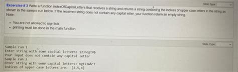 Solved Excercise 3 Write A Function Indexotcapitaltetters