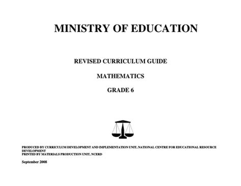 Grade 6 Curriculum Guides