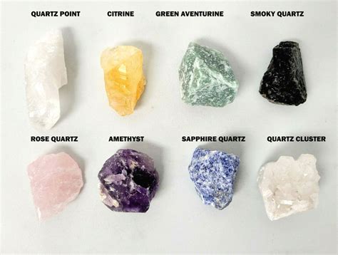 Quartz Crystals Set Assorted Mix Natural Gemstones Rough Stones