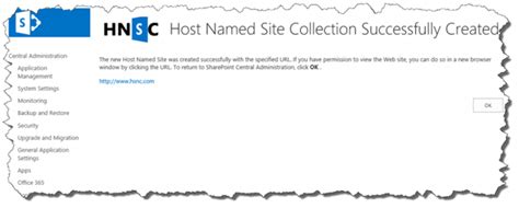 New Codeplex Project Host Named Site Collection Creator
