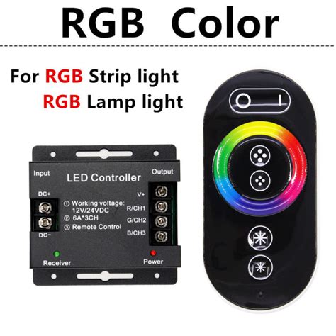 RF Wireless LED Controller Dimmer Touch Remote LED Controller DC V V Brightness Speed Color