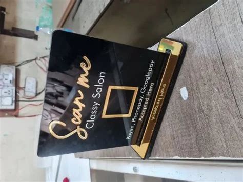 Acrylic Luxury Qr Code Scanner For Counter Table 8x8 Innovative At 1200 Piece Jaipur ID