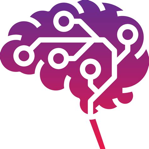brain circuit ai artificial intelligence solid gradient icon 14361568