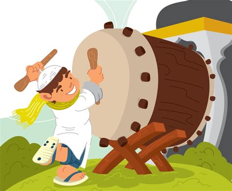 Ied Bedug Illustration Concept Vector Art And Graphics