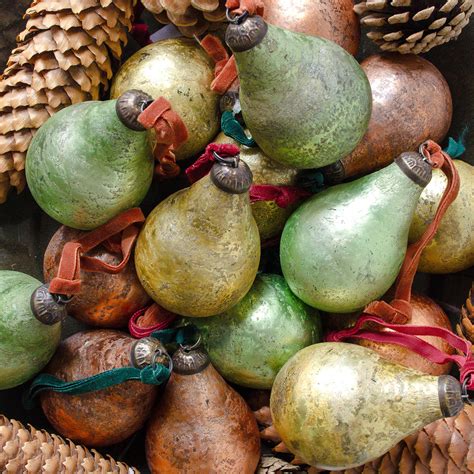 Buy Vintage Style Glass Pear Decoration — The Worm That Turned