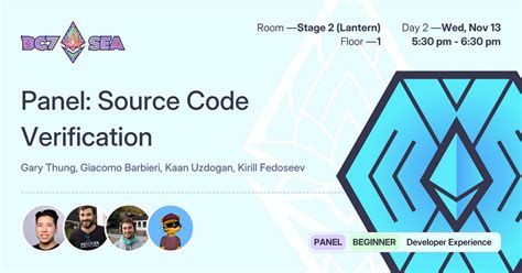 Panel Source Code Verification Devcon Sea
