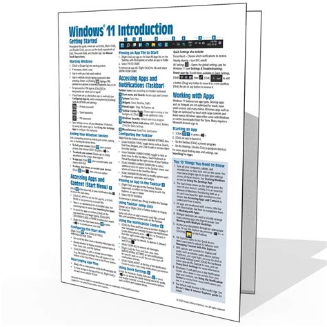 Windows 11 Quick Reference Cheat Sheet Guide Card Beezix
