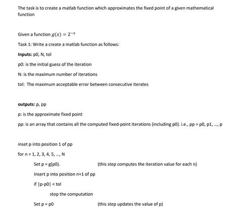 The Task Is To Create A Matlab Function Which Chegg