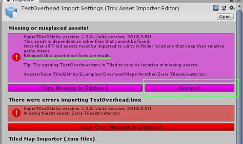 Tiled2unity Having Trouble Importing Level Over To Unity Questions