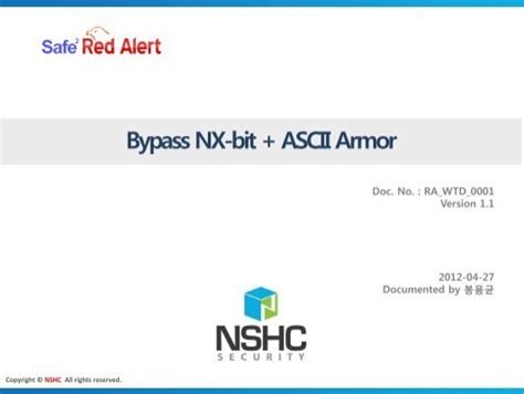 bypass nx bit ascii armor [nshc redalert team] pdf