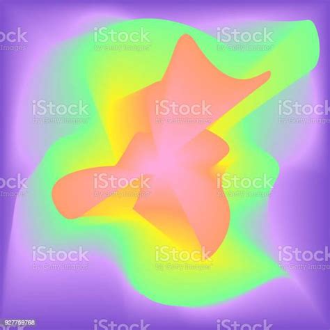 흐린된 액체 전기 물결 모양의 추상 역동적인 흐름 혼합 배경 색상 3차원 형태에 대한 스톡 벡터 아트 및 기타 이미지 3차원 형태 과학 그라데이션 Istock