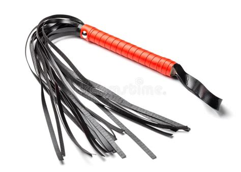 Azote De Cuero Aislado En El Fondo Blanco Juguete Del Sexo Para Las