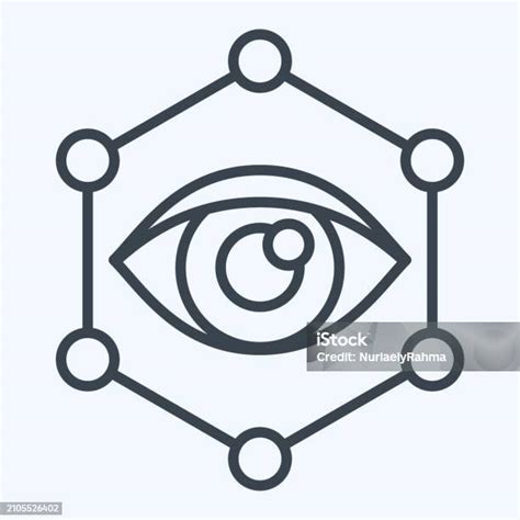 아이콘 비전 소셜 네트워크 기호와 관련이 있습니다 선 스타일 심플한 디자인 일러스트레이션 개념에 대한 스톡 벡터 아트 및 기타 이미지 Istock