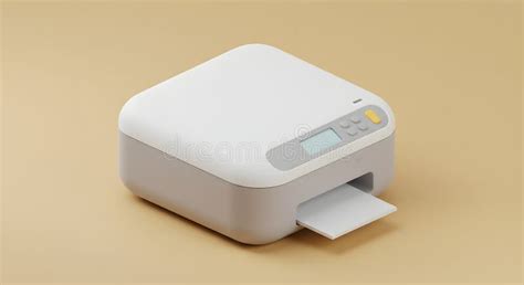 Compact Wireless Printer On Beige Background Stock Image Image Of