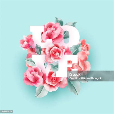 파스텔 블루 배경 위에서 결혼식 꽃 프레임 아름 다운 핑크 장미 템플릿입니다 플랫이 하다 벡터 일러스트 레이 션 결혼식에 대한