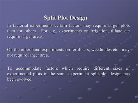 Split Plot Designpptppt