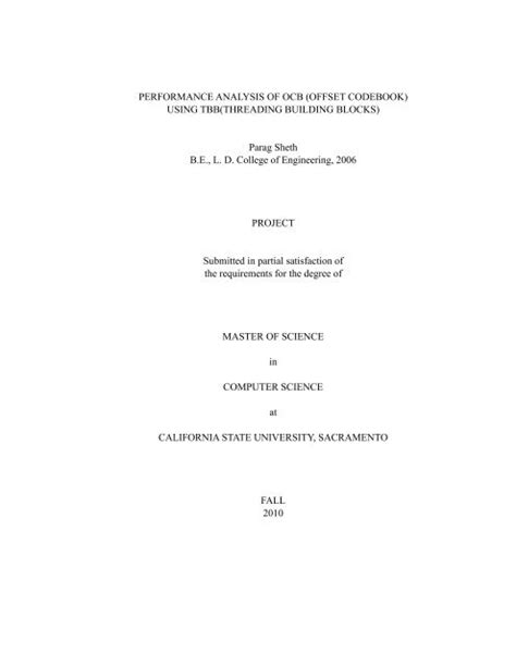 Performance Analysis Of Ocb Offset Codebook