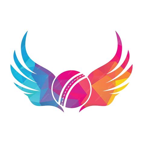 Premium Vector Cricket Sports Vector Logo Design Template Cricket Ball With Wings Icon Design