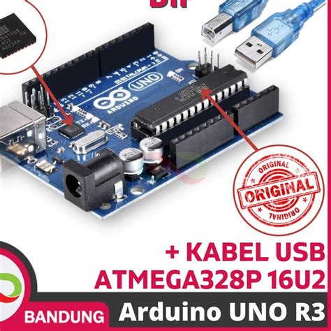 Jual Uno R3 Dip Atmega328p Atmega 16u2 Compatible Board Plus Kabel