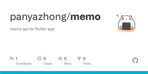 Github Panyazhongmemo Memo Api For Flutter App