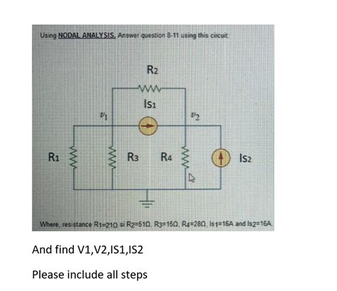 solved using nodal analysis answer question 8 11 using this