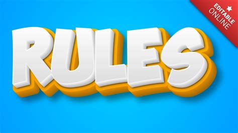 Rules Text Effect Generator