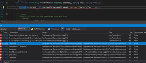 Can Not Compile The Project · Issue 72 · Awesome Incfontawesomesharp