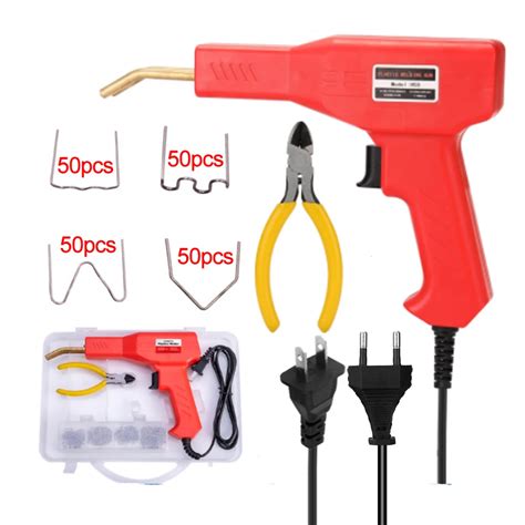 편리한 플라스틱 용접 건 차고 용접기 핫 스테이플러 기계 스테이플 Pvc 수리 기계 자동차 범퍼 수리 도구 Aliexpress