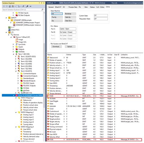 Ethercat Andor Fsoe Communication Issues