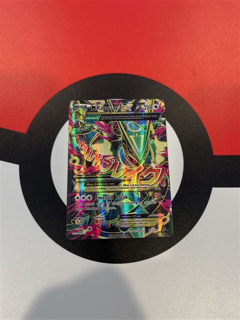 Mega M Rayquaza Ex Ultra Rare Full Holo Pokemon Card 105108 Roaring