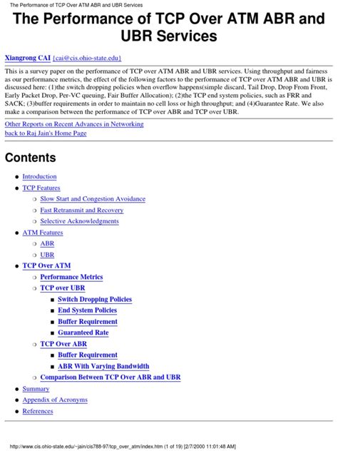 Tcp Over Atm Pdf Network Congestion Transmission Control Protocol