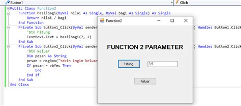 Latihan Menggunakan Procedure Dan Function Pada VB Net