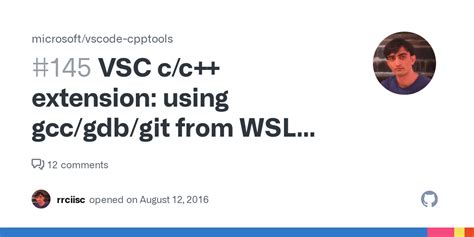 VSC C C Extension Using Gcc Gdb Git From WSL On Windows 10