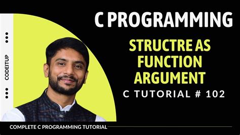 Structure As Function Argument In C Programming In Hindi Youtube