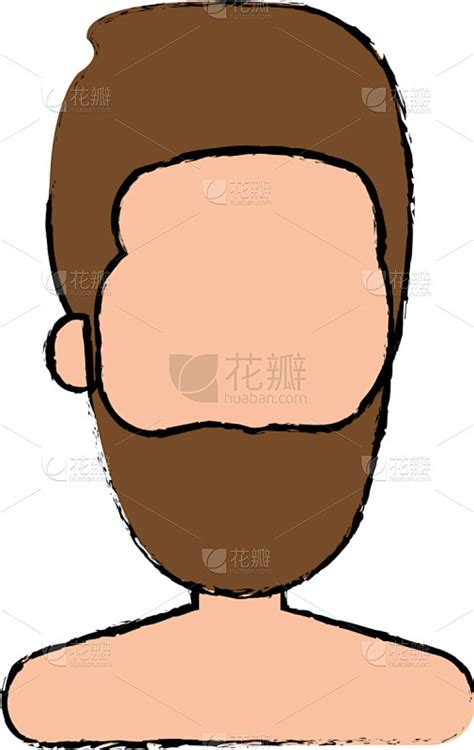 无上装 性格 青年男人 头像 分离着色 男孩 可爱的 人 男人 肖像