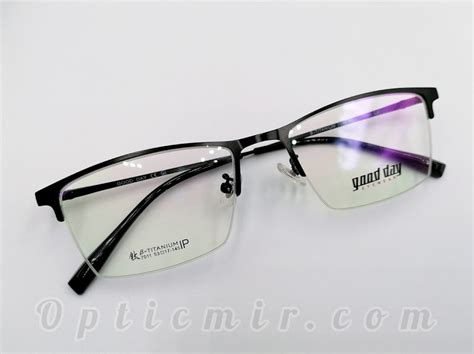 Мужская титановая полуободковая оправа Good Day 7011-C4 - Opticmir