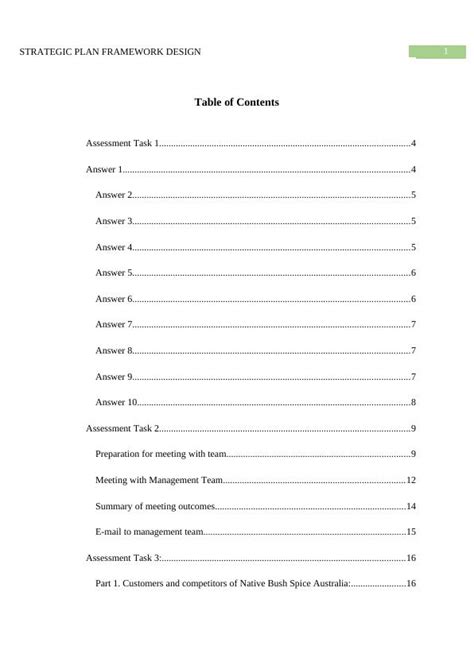 Bsbmgt616 Develop Strategic Plans Framework Design Project